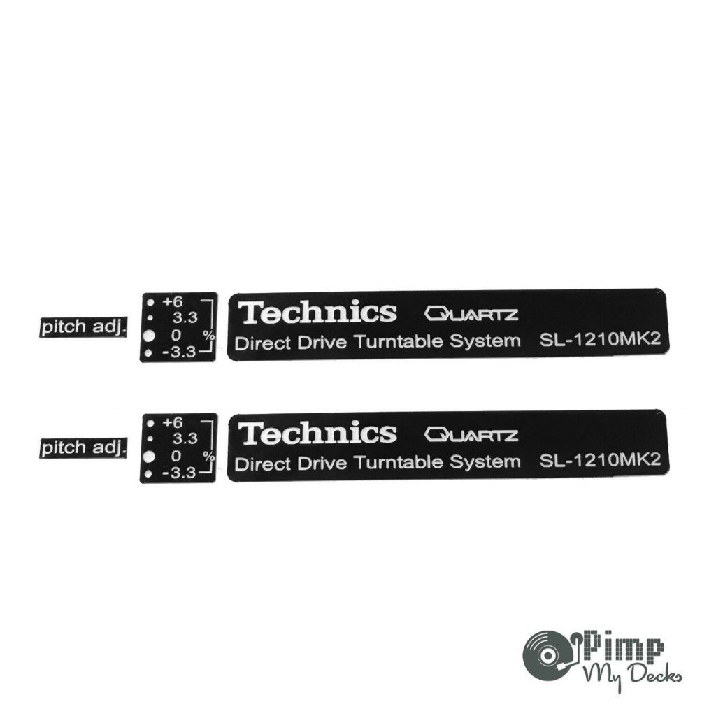 Technics SL 1200 / 1210 MK2 Laser Decal / Badge / Sticker Kit - Black ...
